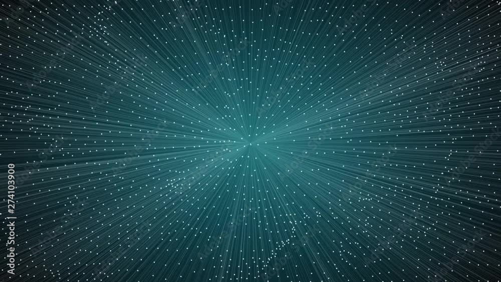Abstract computer generated geometrical animation, amorphous shape from ...