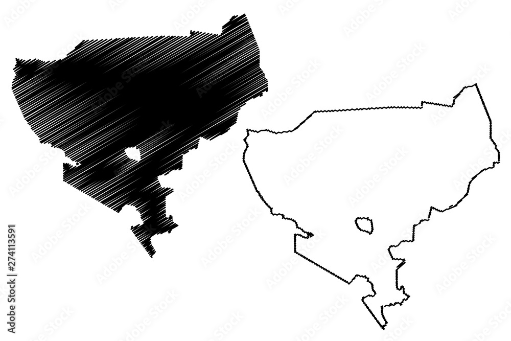 Tillaberi Region (Regions of Niger, Republic of the Niger) map vector ...