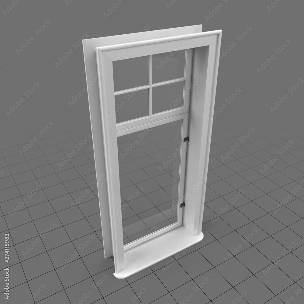 Classic closed window 2 Stock 3D asset | Adobe Stock