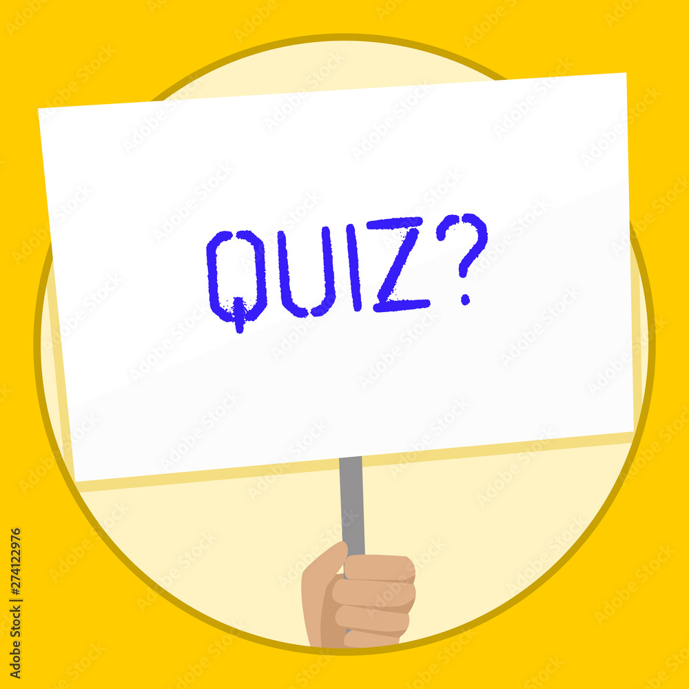 Text sign showing Quiz Question. Business photo text test of knowledge ...