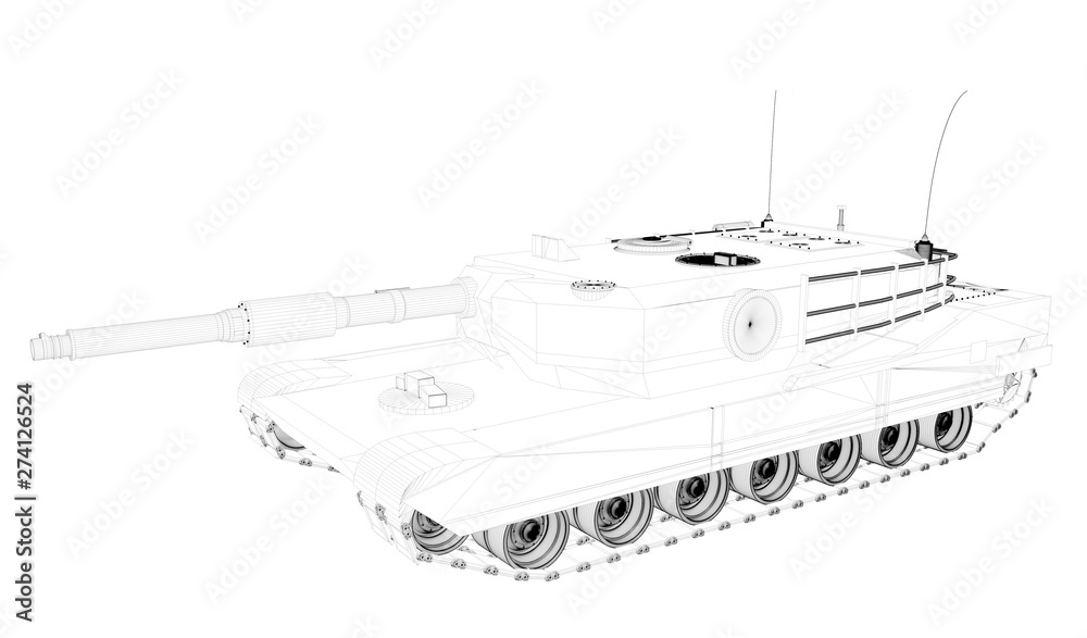 Tank M1A2 Abrams Stock Illustration | Adobe Stock