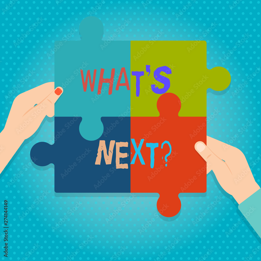 Illustrazione Stock Word writing text What S Next Question. Business ...