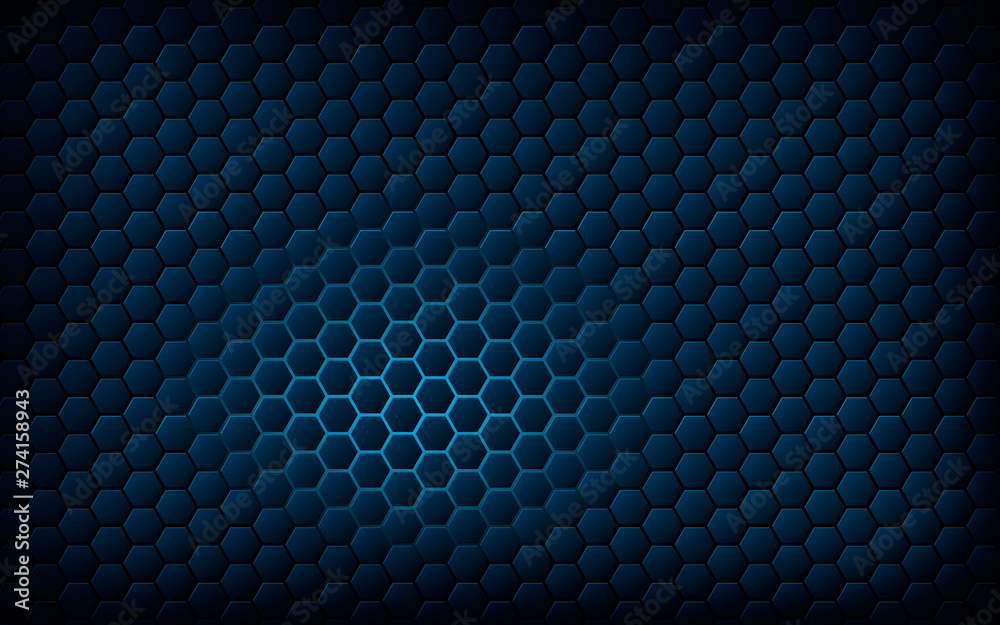Abstract blue texture hexagon background. Stock Vector | Adobe Stock