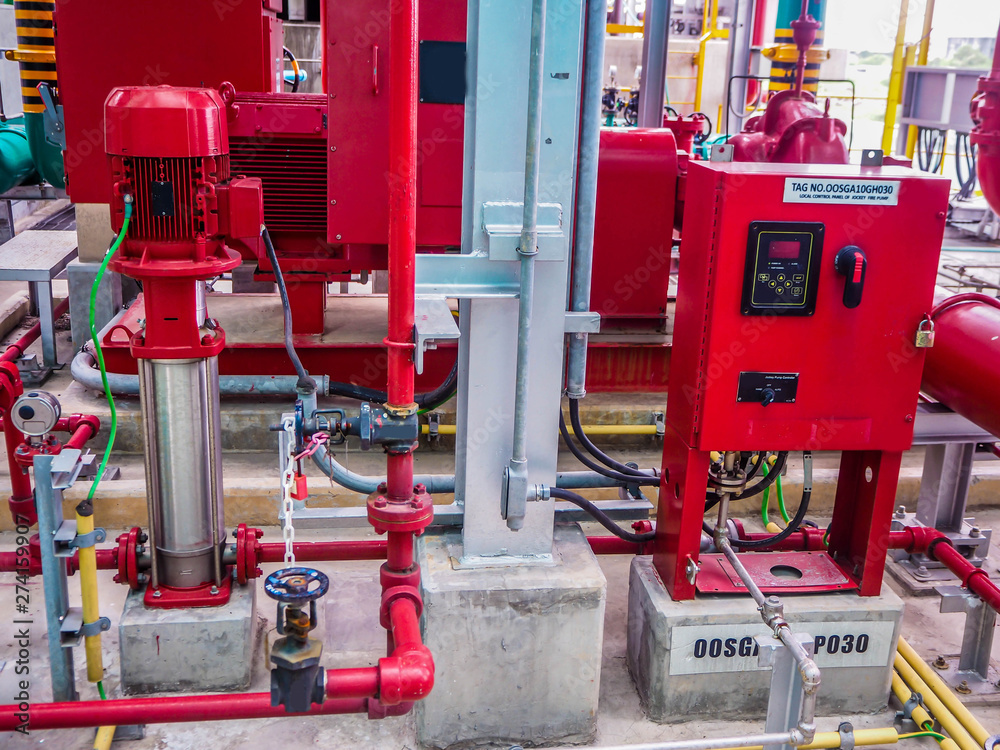 Firefighting systems in industrial zone which picture was taken in ...