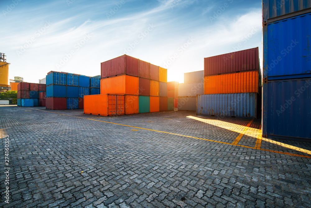 Containers box from Cargo freight ship for import export,logistic ...