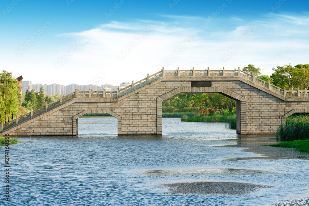 Wuting Bridge, also known as the Lotus Bridge, is a famous ancient ...