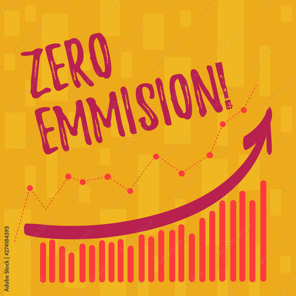 Text sign showing Zero Emission. Business photo showcasing vehicle ...