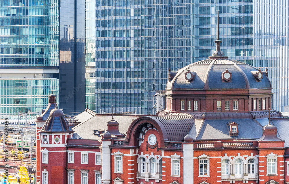 tokyo city skyline, famous tokyo station in japan Stock Photo | Adobe Stock