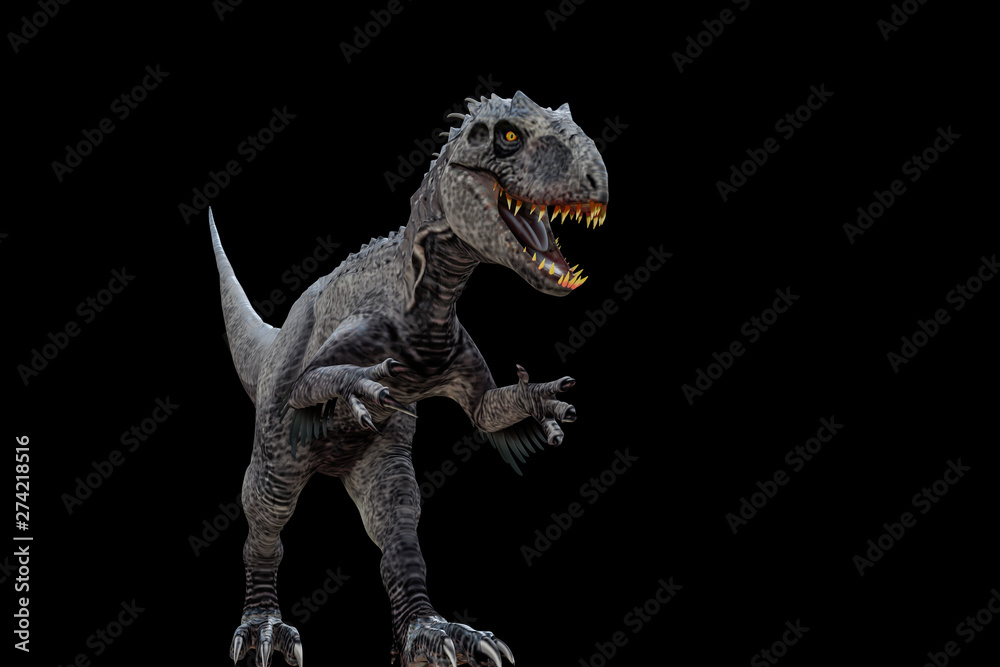 indominus rex isolated on black background Stock Illustration | Adobe Stock