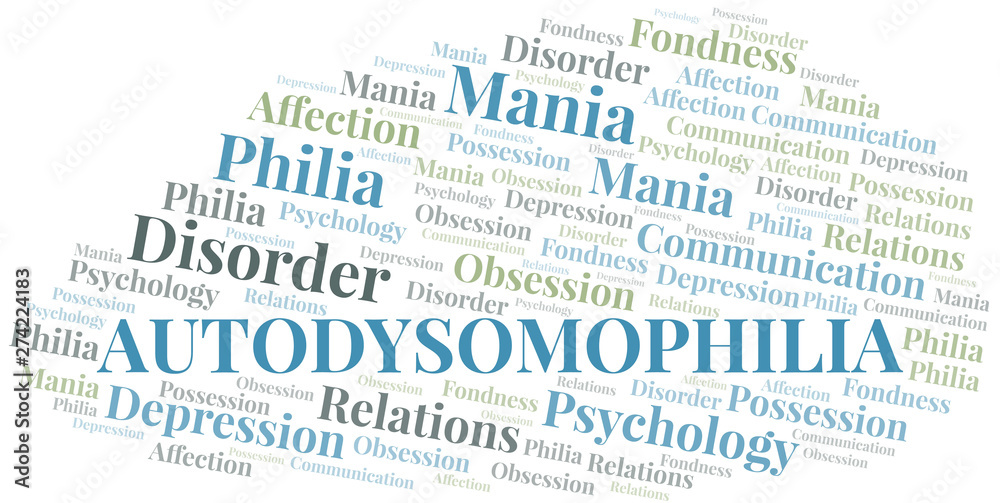 Autodysomophilia word cloud. Type of Philia. Stock Vector | Adobe Stock