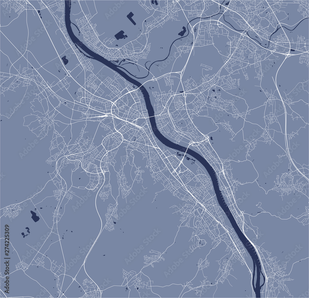 map of the city of Bonn, Germany Stock Vector | Adobe Stock
