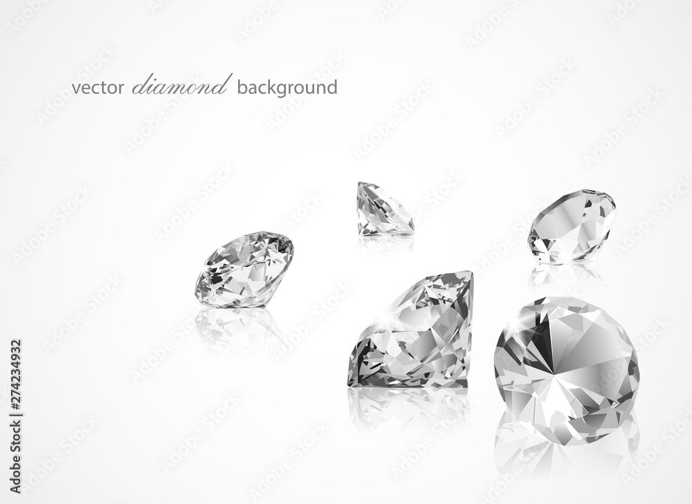 Luxury background with vector diamonds for modern design Stock Vector ...