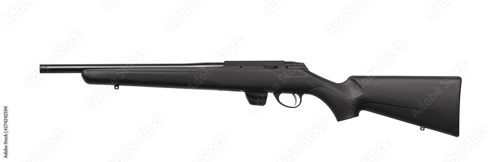 Small-bore rifle 22 lr isolated on white background. Stock Photo ...