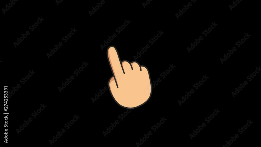 Hand indicator 4K animated emoji, emoticon. Backhand Index Pointing Up ...
