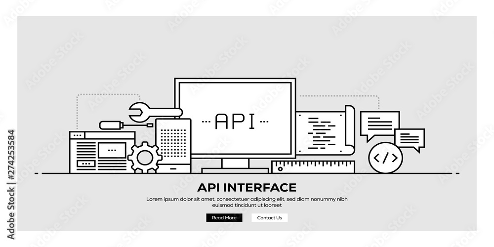 API INTERFACE INFOGRAPHIC DESIGN Stock Vector | Adobe Stock