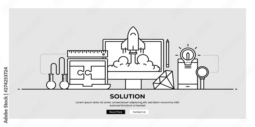 SOLUTION INFOGRAPHIC DESIGN Stock Vector | Adobe Stock