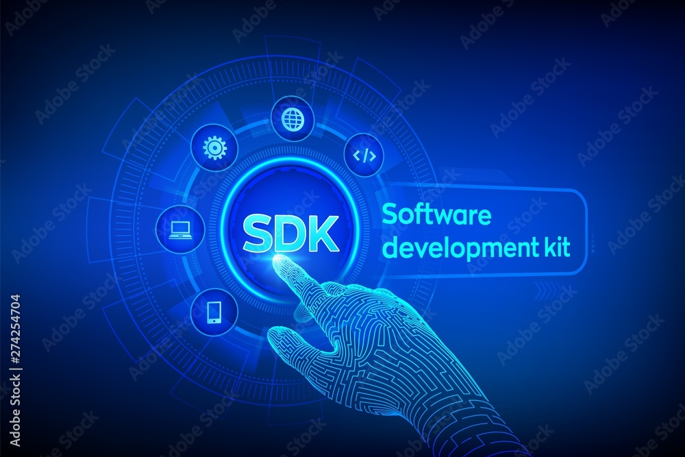 SDK. Software development kit programming language technology concept ...