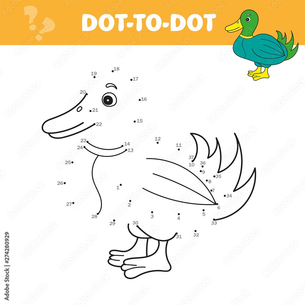 Numbers game for children, dot to dot education game. Connect The Dots ...