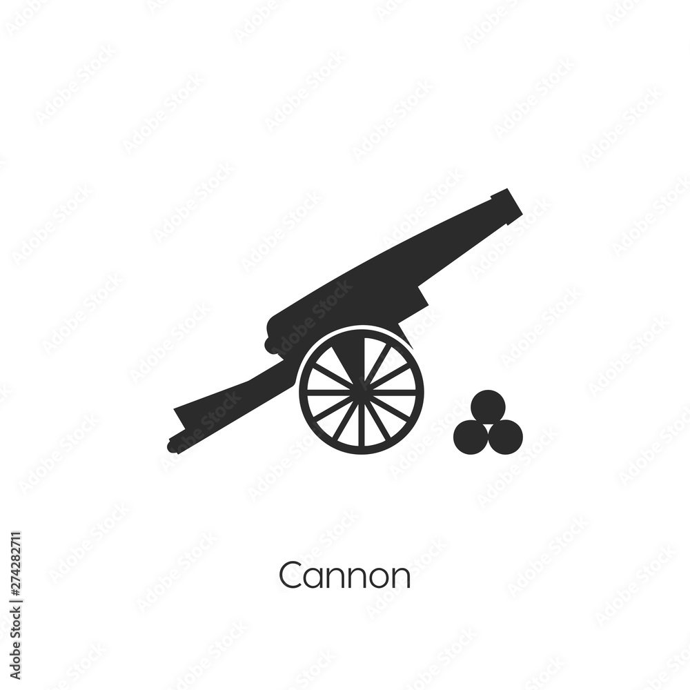 Cannon icon. Cannon vector symbol. Linear style sign for mobile concept ...