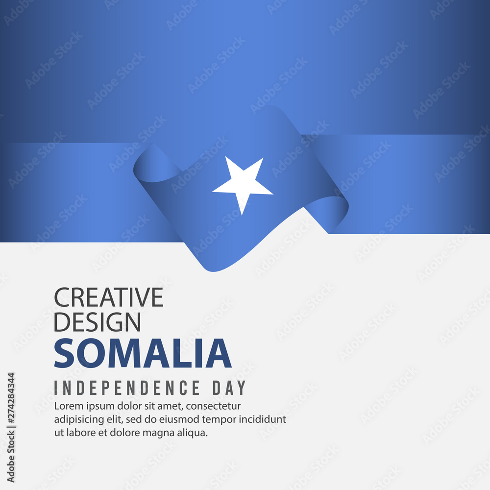 Somalia Independence Day Celebration Creative Design Illustration ...