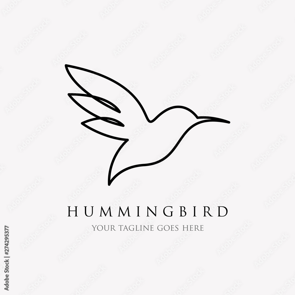 hummingbird line logo icon designs , line art style and minimalist ...