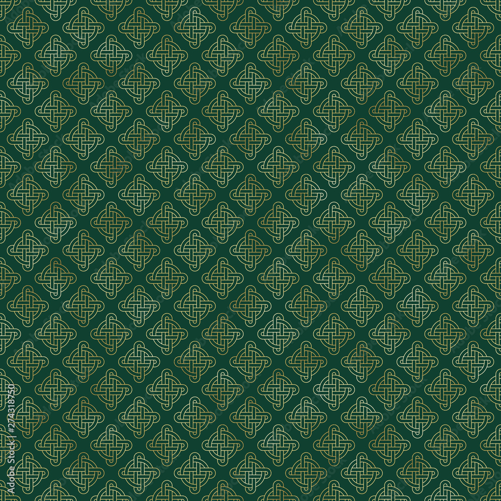 Gold Celtic Knot Seamless Pattern - Beautiful gold Celtic knot design ...