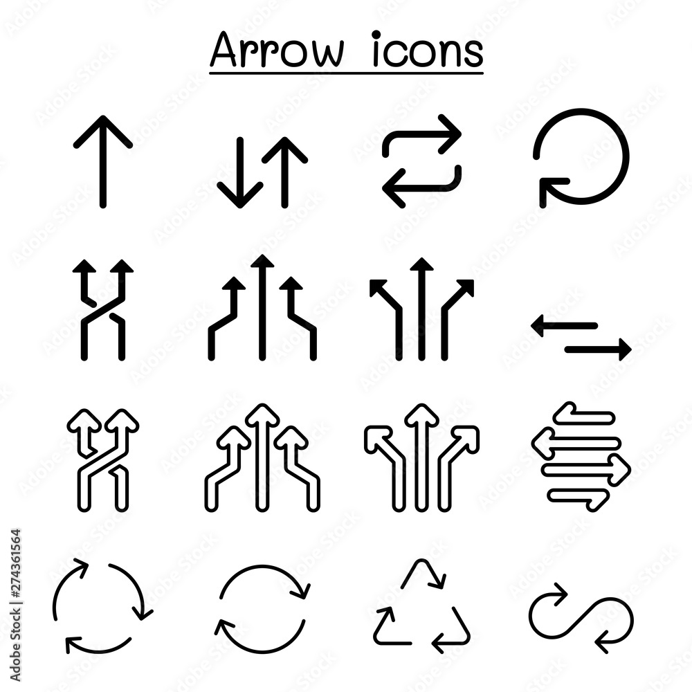 Arrow icon set vector illustration graphic design Stock Vector | Adobe ...