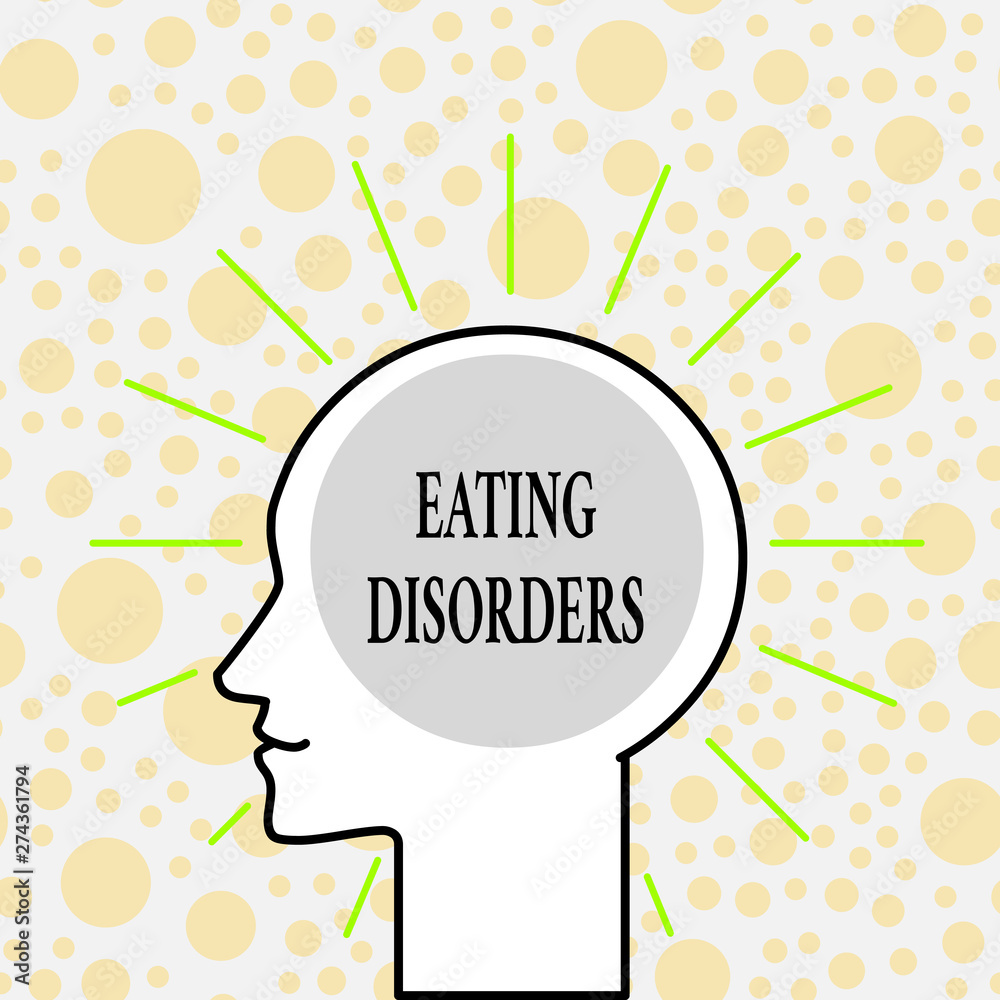 Writing note showing Eating Disorders. Business concept for any of a ...