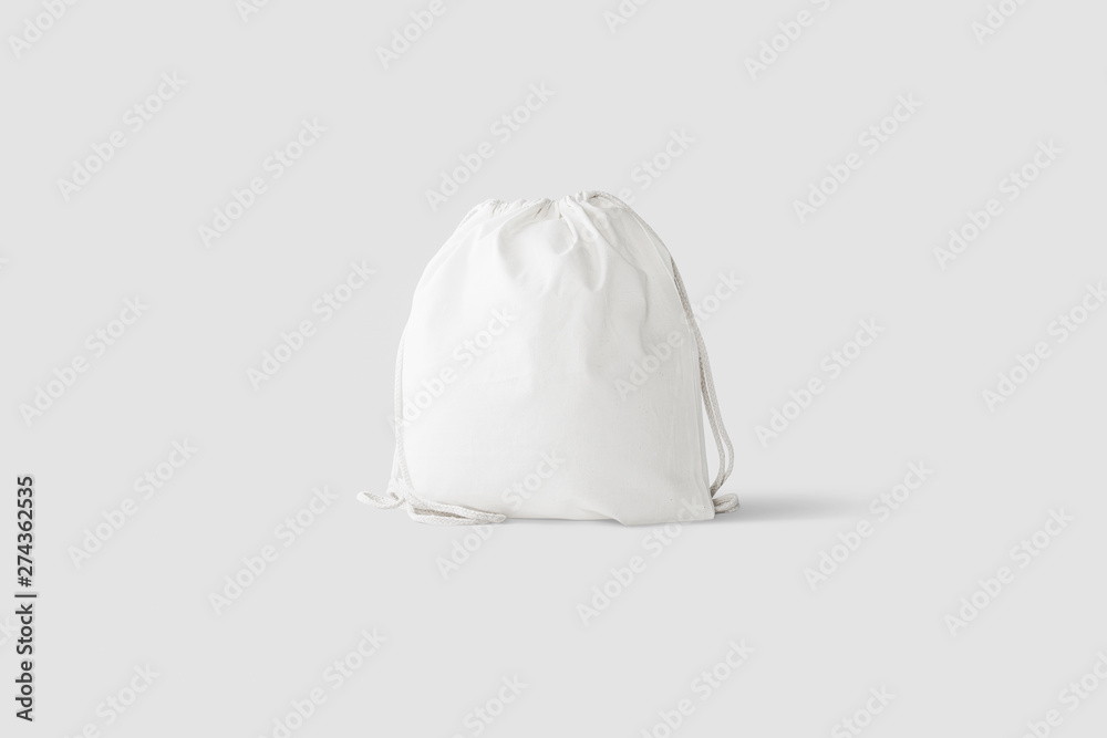 Foto de White Drawstring Pack template Mock up of Bag.Canvas Bag with ...