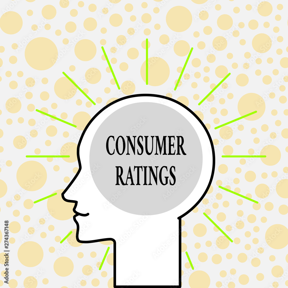 Writing note showing Consumer Ratings. Business concept for feedback ...