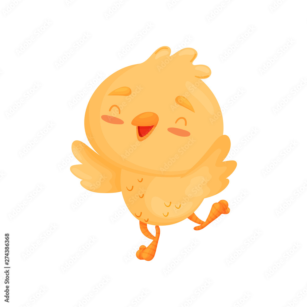 Cartoon chicken dancing. Vector illustration on white background. Stock ...