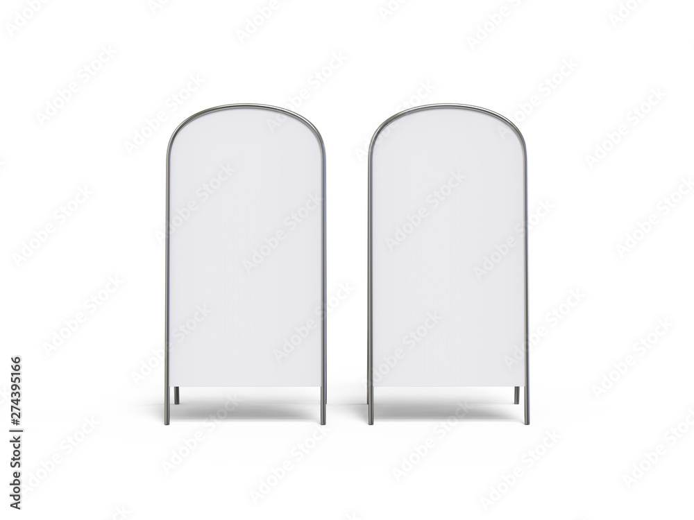 Blank full handle metallic outdoor advertising stand isolated, Clear ...