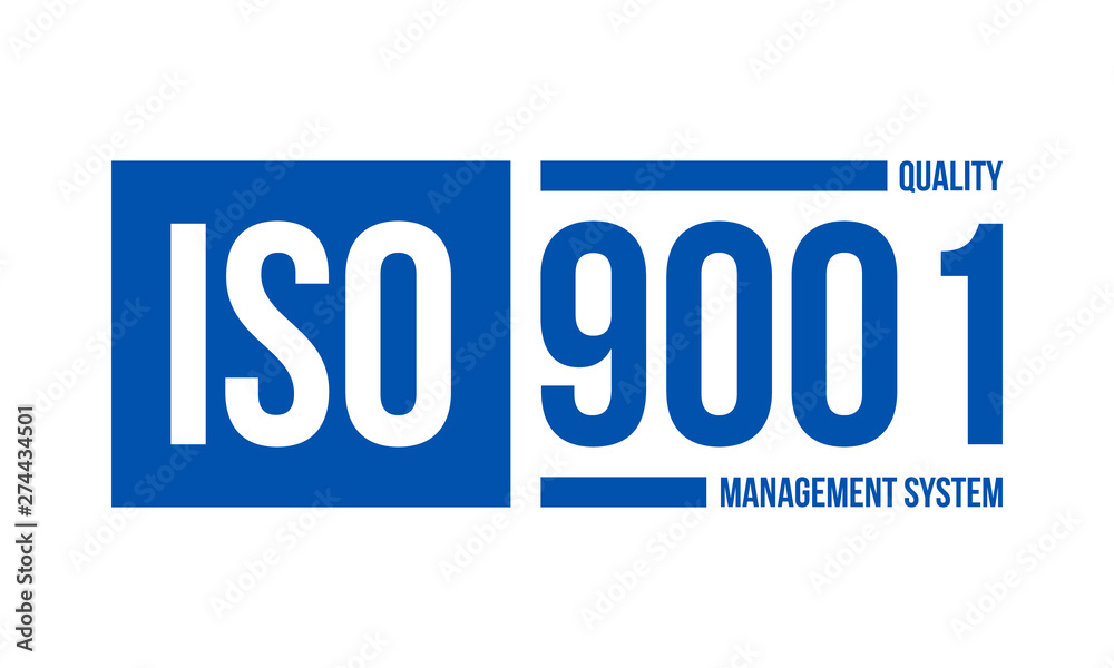 iso 9001 quality management system, vector illustration isolated on ...