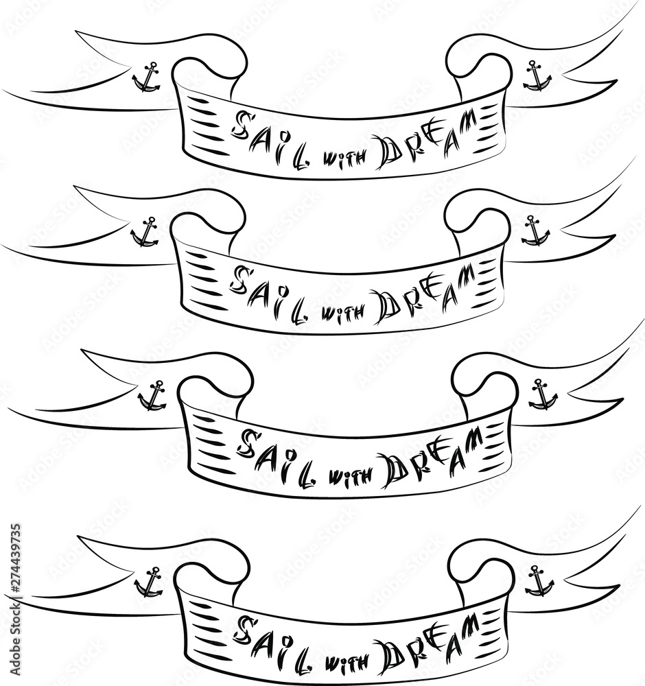 Nautical Design. Yachting and Sailor vector emblem. Sailor title by ...