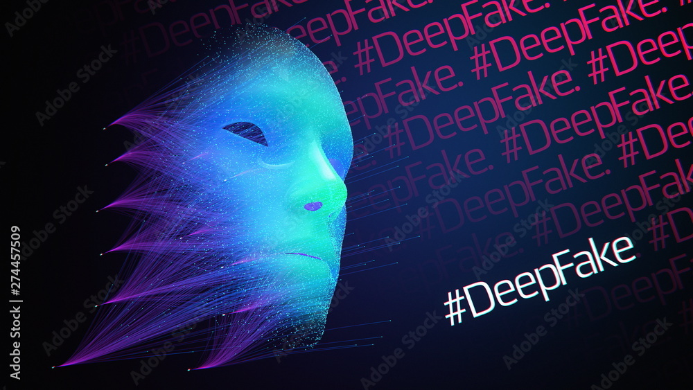 Neural Network creating DeepFake Abstract Face, Artificial Intelligence ...