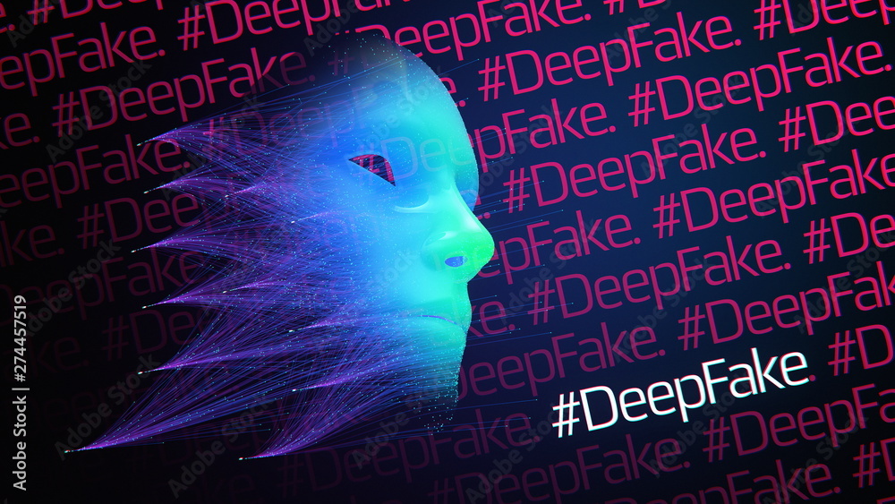 Neural Network creating DeepFake Abstract Face, Artificial Intelligence ...