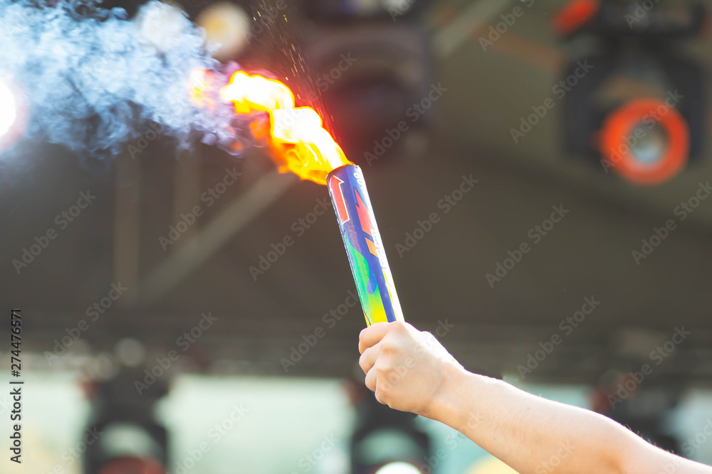 Girl Hand Holding Fire