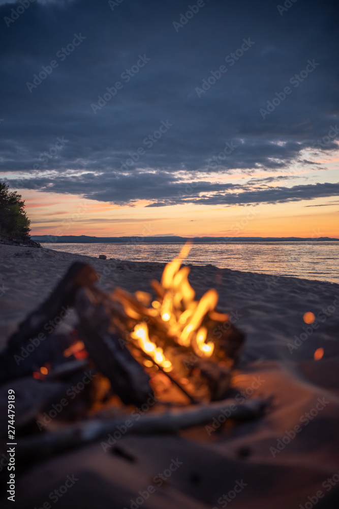 Beach Bonfire Photography