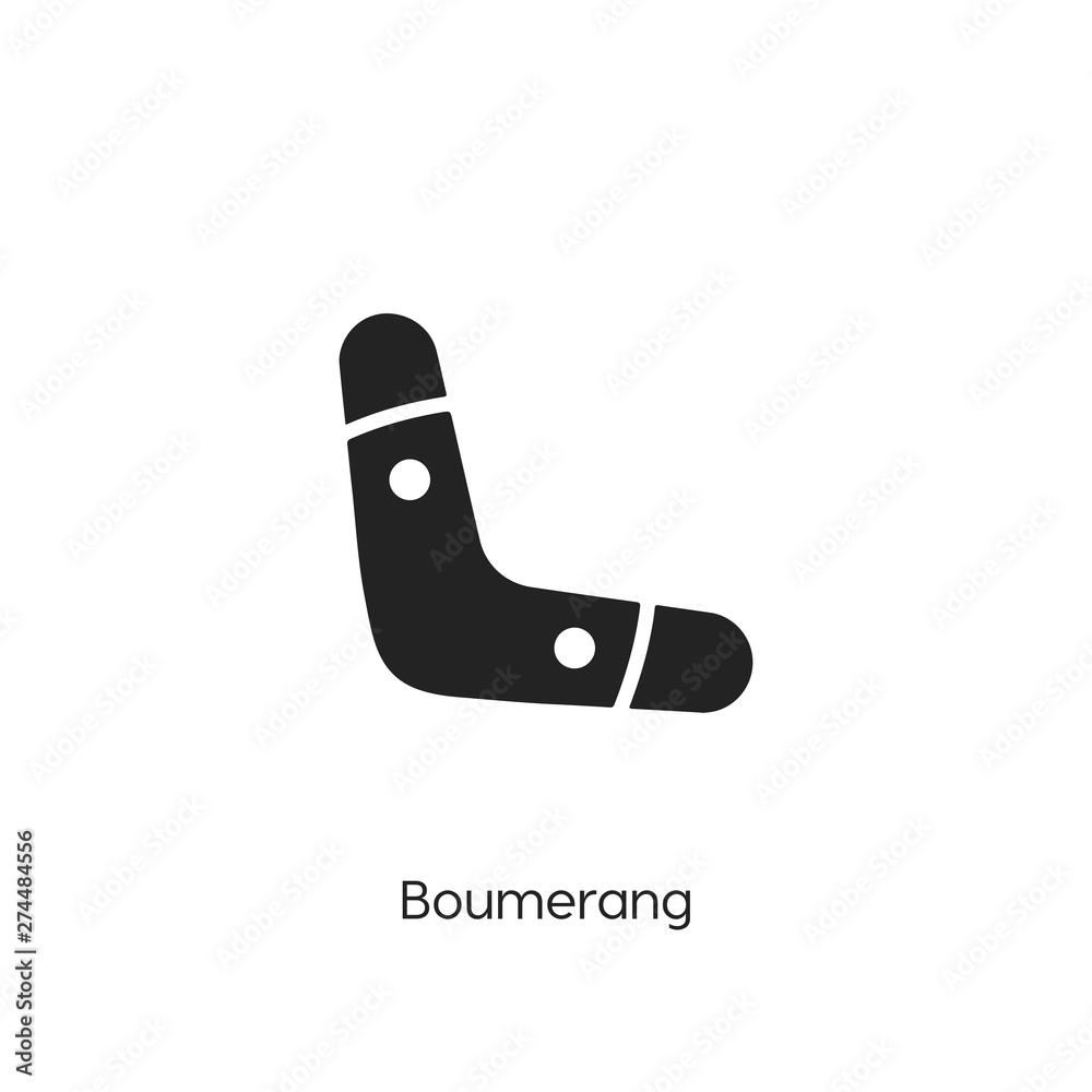 Boomerang icon. Boomerang vector symbol. Linear style sign for mobile ...