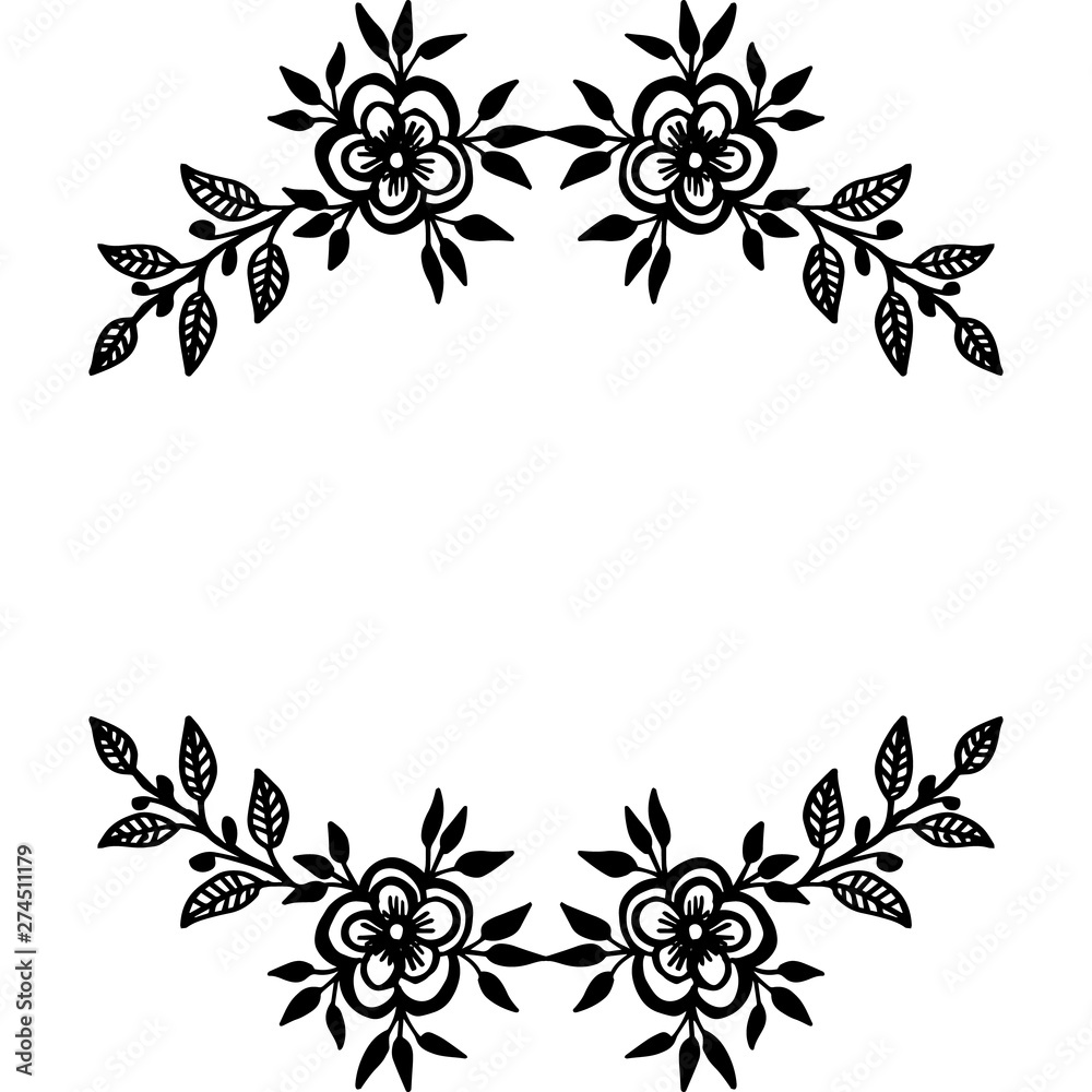 Vector illustration decorative flower frame for ornamnet modern Stock ...