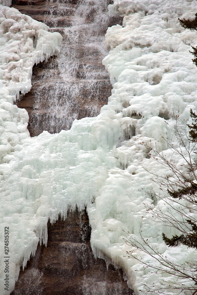 Arethusa Falls Waterfall in the White Mountains of New Hampshire in ...