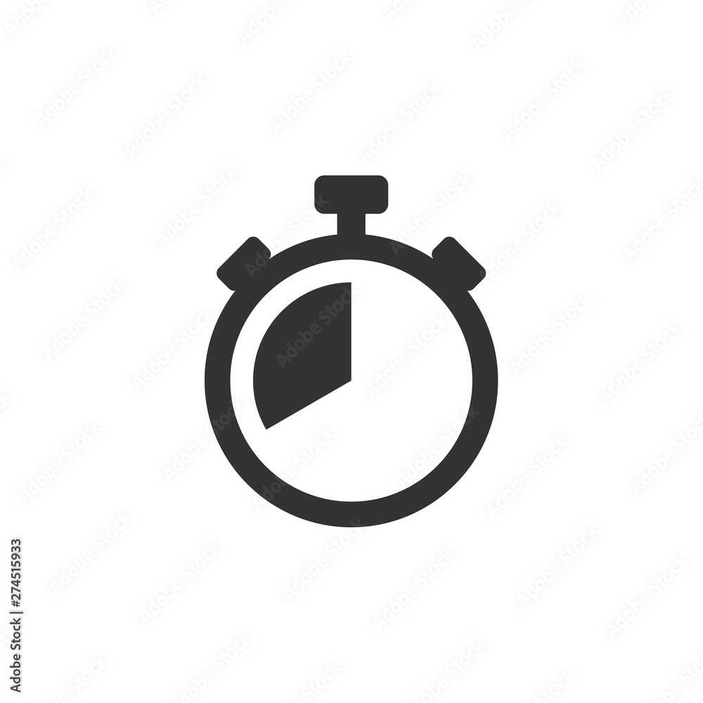 Time icon template black color editable. Clock symbol Flat vector sign ...