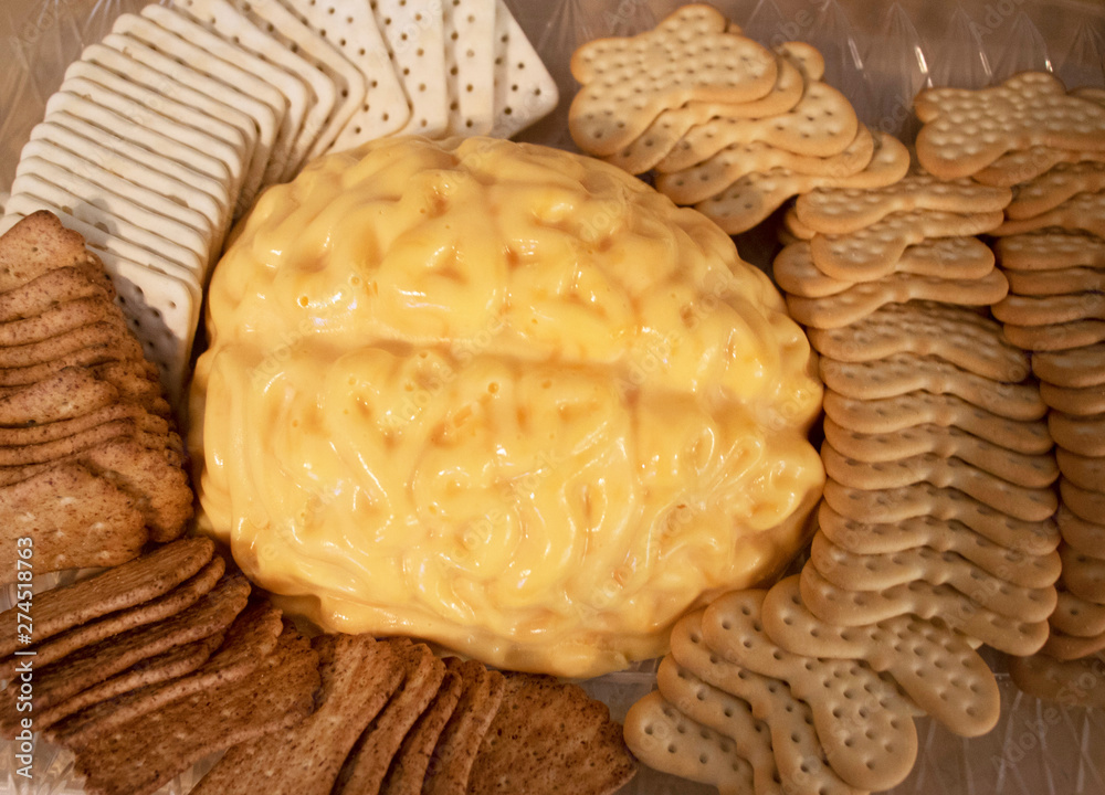Cheese Brain, Molded Cheese Spread for Horror or Zombie Party. Fun ...