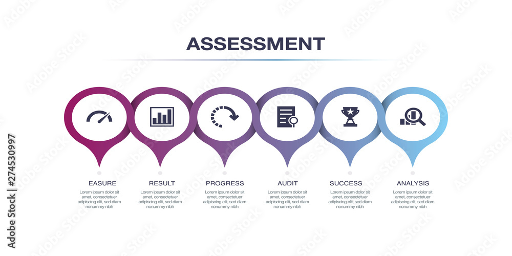 ASSESSMENT INFOGRAPHIC DESIGN Stock Vector | Adobe Stock