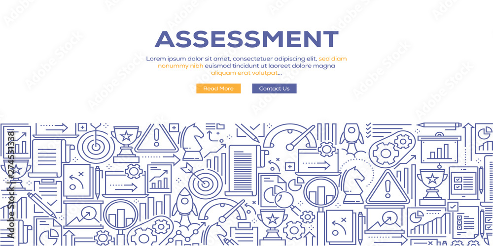 ASSESSMENT BANNER CONCEPT Stock Vector | Adobe Stock