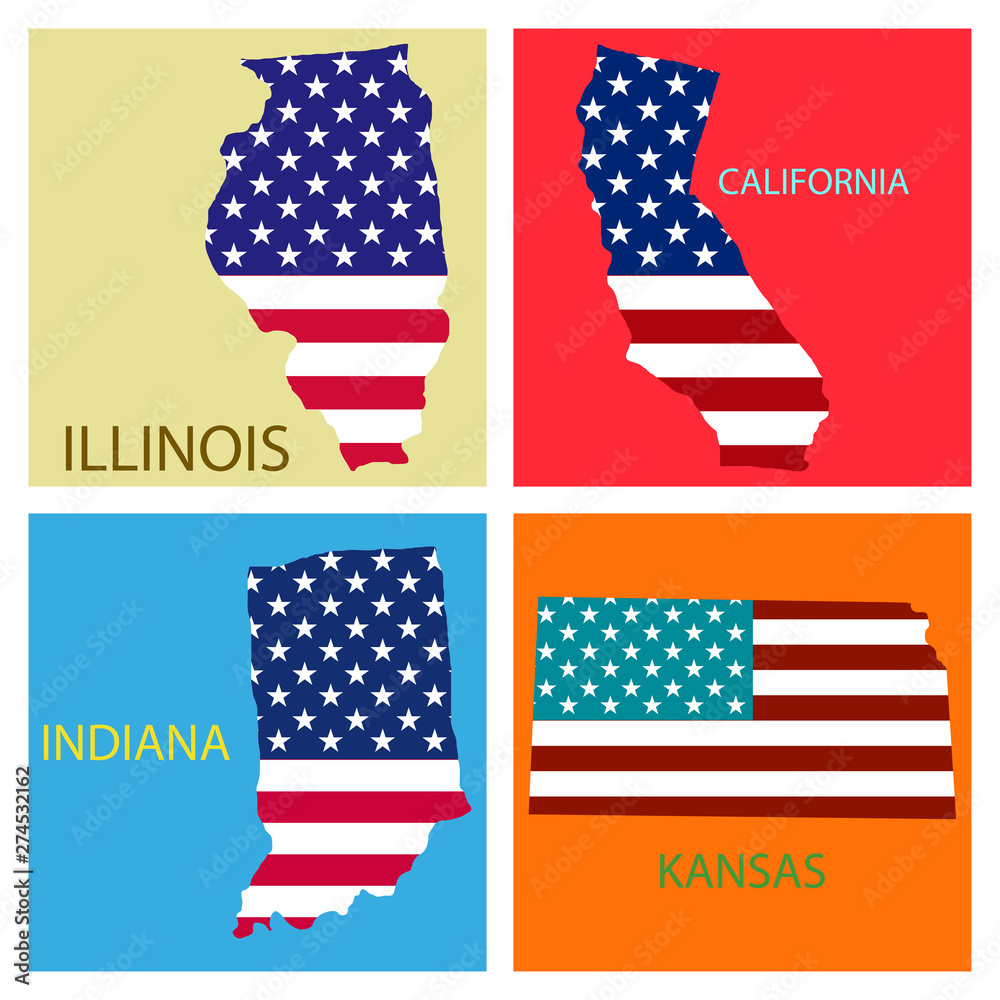 Poster Map Of United States Of America With State Names Flag Print Map poster-map-of-united-states-of-america-with-state-names-flag-print-map