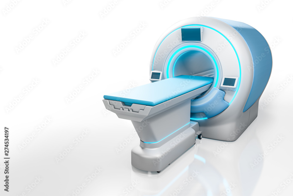 3d rendering of MRI Magnetic resonance imaging scan device medical ...