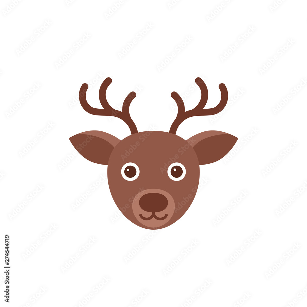 Reindeer Head Illustration