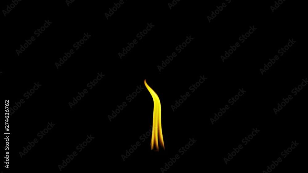 Fire Flames Igniting And Burning - Slow Motion. A line of real flames ...