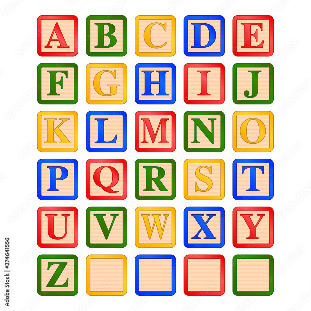 BLOCKS FONTS Clipart Alphabet Clip Art Kids Blocks Clip Art